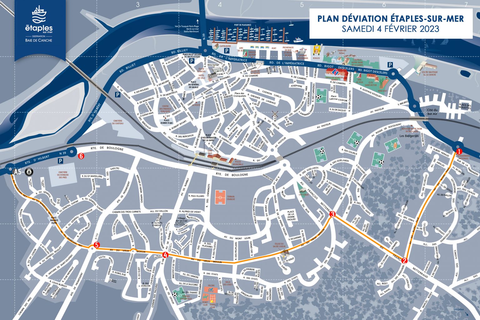 PLAN DE DÉVIATION « ENDUROPALE » | Ville d'Etaples sur mer